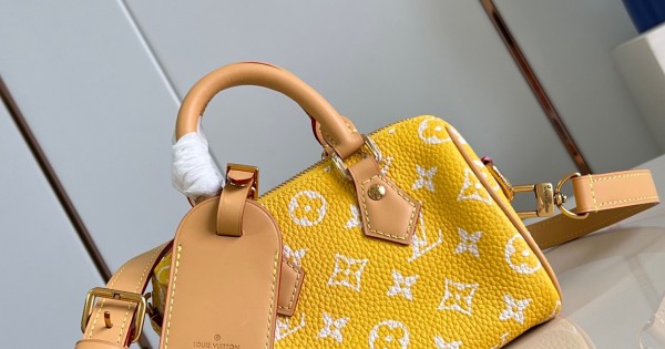 Louis Vuitton Calfskin Monogram Speedy P9 Bandouliere 18 Yellow